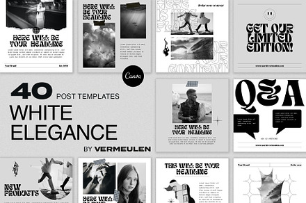 Instagram Social Media CANVA Grunge, a Social Media Template by ...