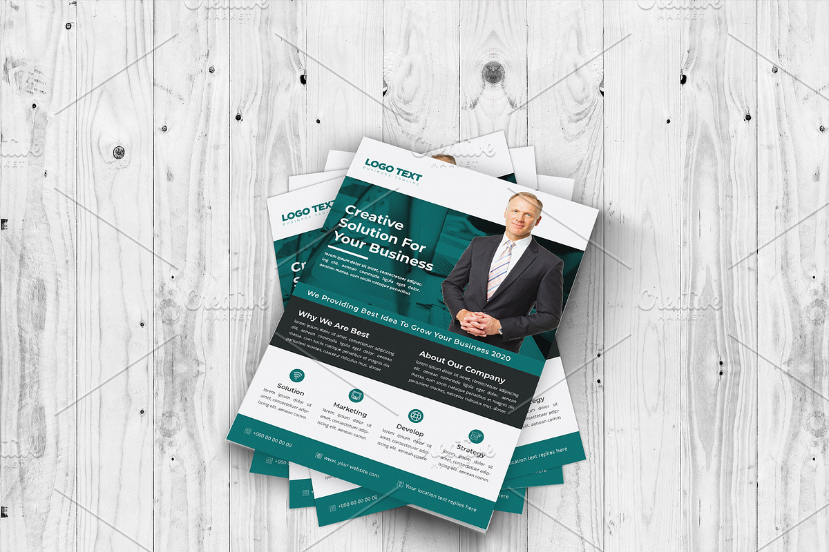 Simple Business Flyer Template, a Flyer Template by MRI STUDIO
