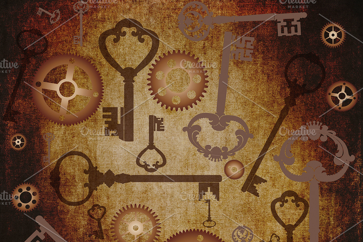 Grungy Steampunk Background Textures, a Texture Graphic by Lone Star I&D