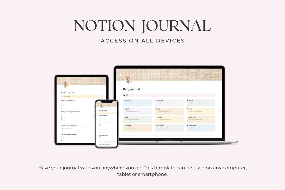 Journal Template for Notion, a Templates & Theme by AestheticOrganizer