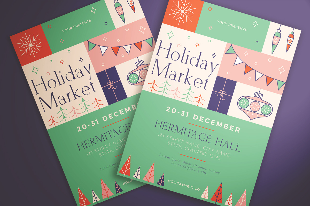 Holiday Market Flyer, a Flyer Template by KMZVR.Lab