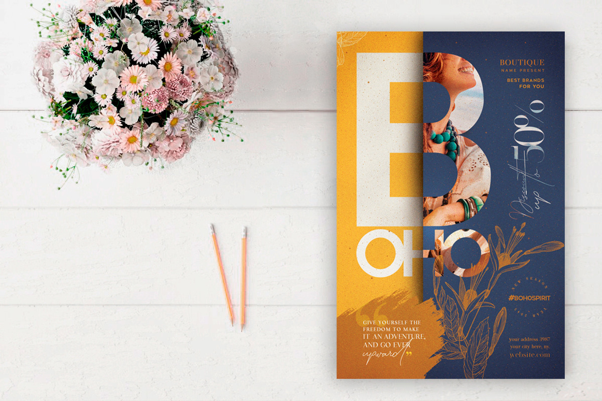 Boho Spirit Flyer Template, a Flyer Template by Touringxx Creative Studio