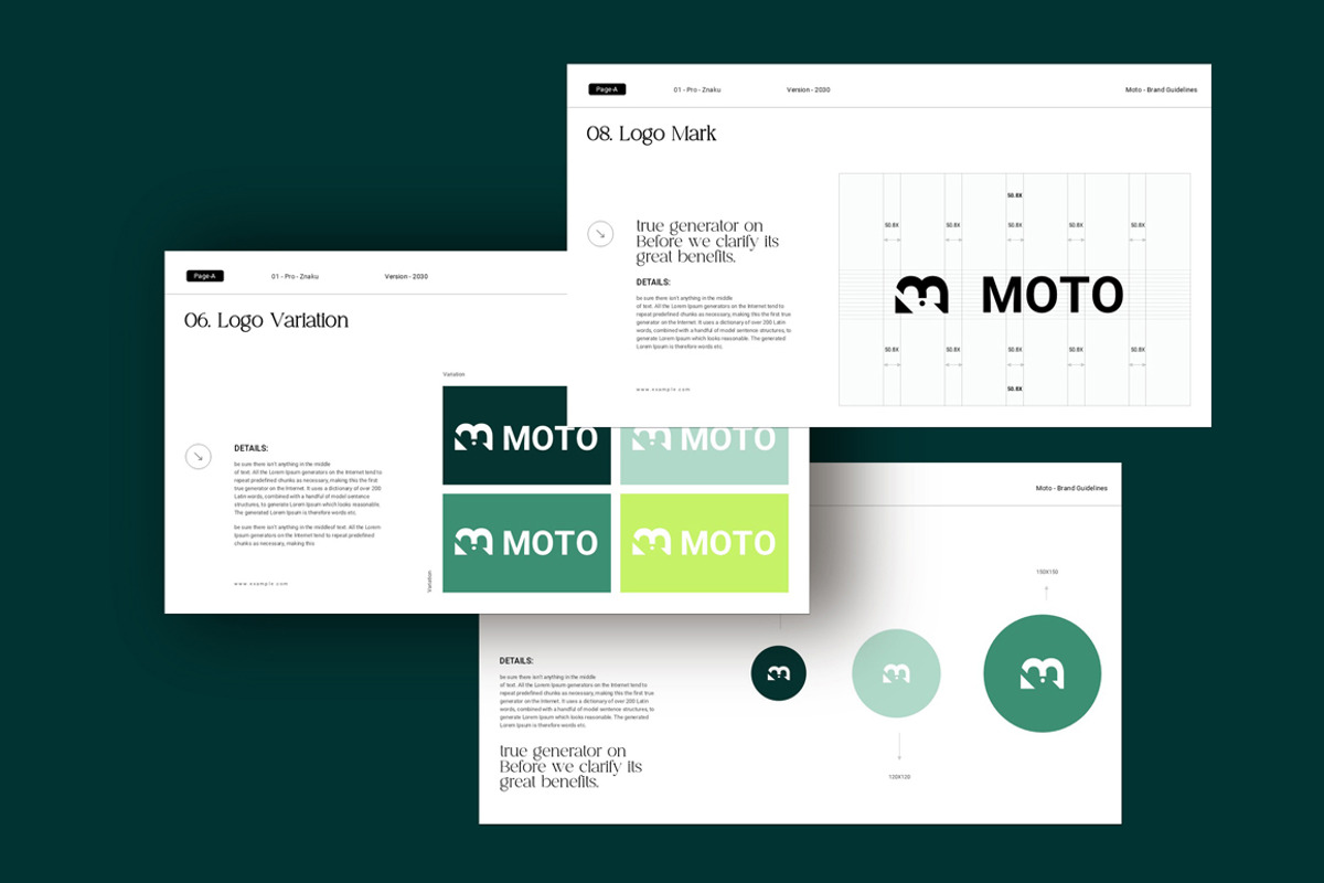 Moto Brand Guidelines Presentation, a Presentation Template by Dream-Lab