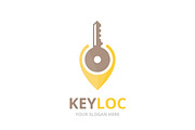 Vector key and map pointer logo, a Branding & Logo Template by GraphiShop