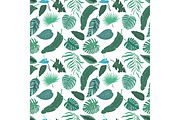 Leaves seamless pattern vector, a Decorative Illustration by RocketArt