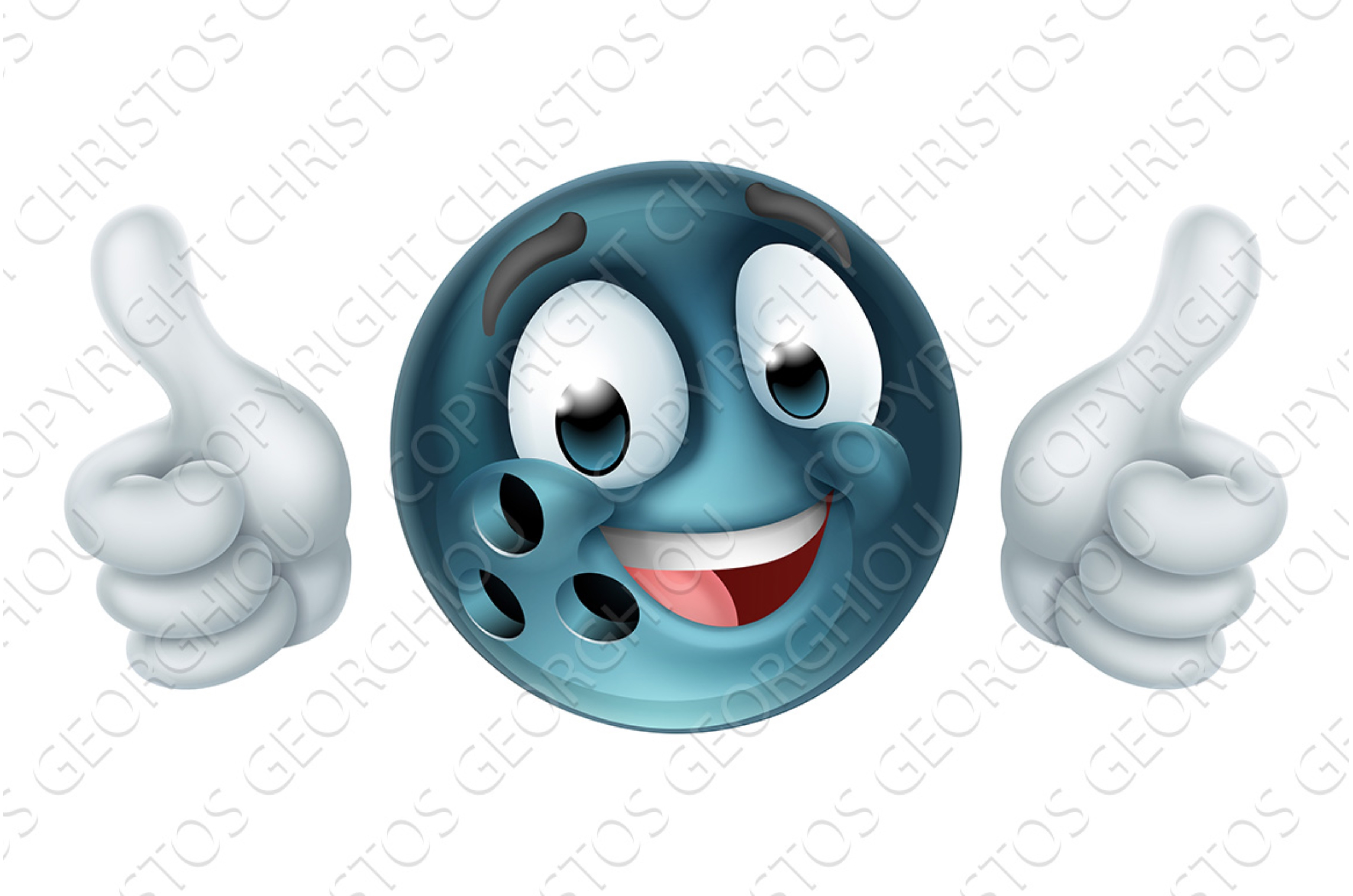 Bowling Ball Emoticon Face Emoji, a Person Illustration by Christos ...