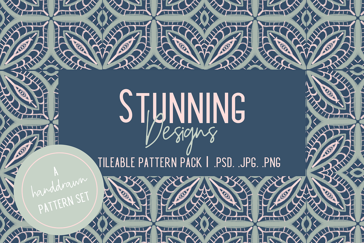 Viridescent and Blush Knit Patterns, a Pattern Graphic by ...