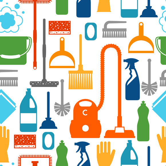 Cleaning seamless patterns., a Pattern Graphic by incomible