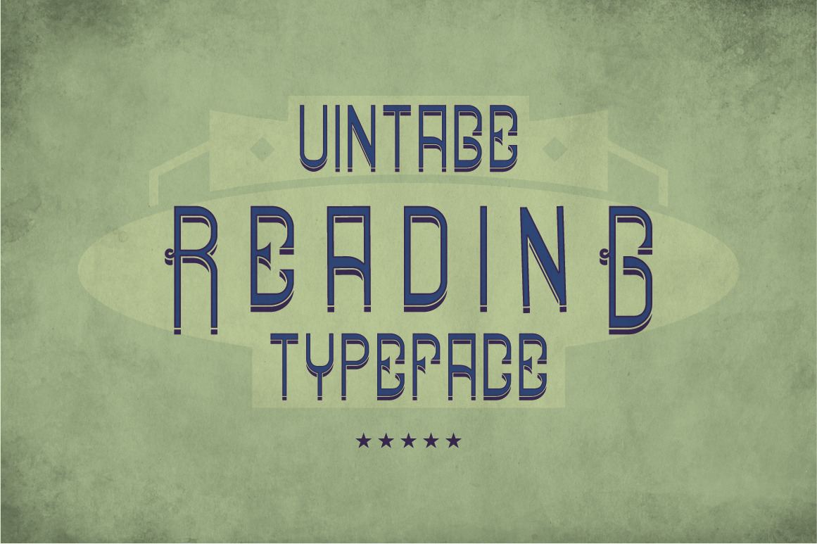 Reading Vintage Label Typeface | Symbol Fonts ~ Creative Market
