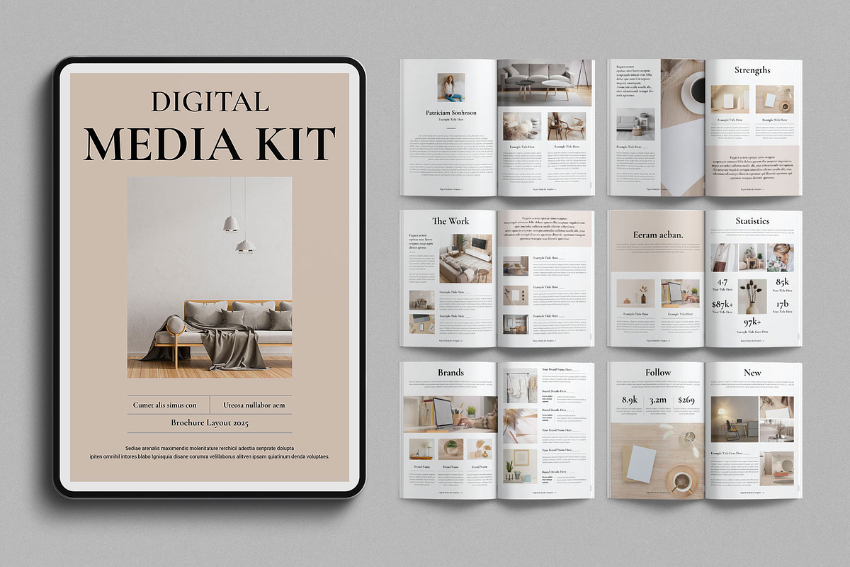 Digital Magazine Media Kit Template, a Magazine Template by TemplatesForest
