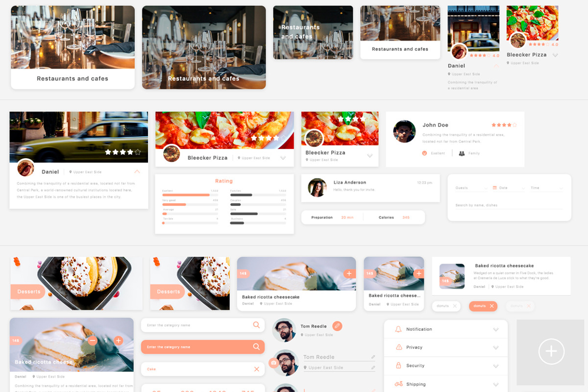 Food application ui kit 50 screen, an UI Kit Template by skripnikbb ...