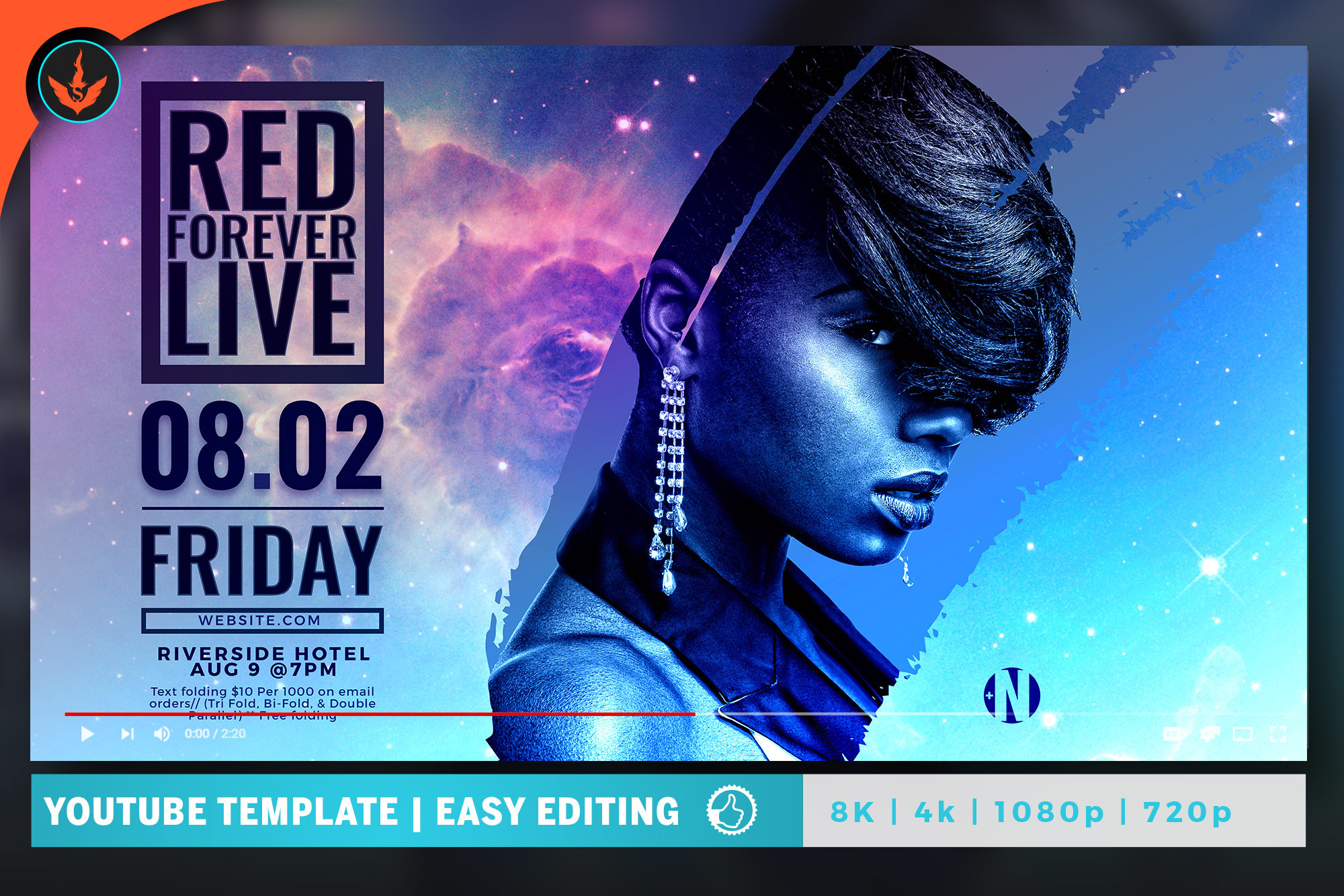 Live Concert Video Thumbnail, a Social Media Template by SeraphimChris