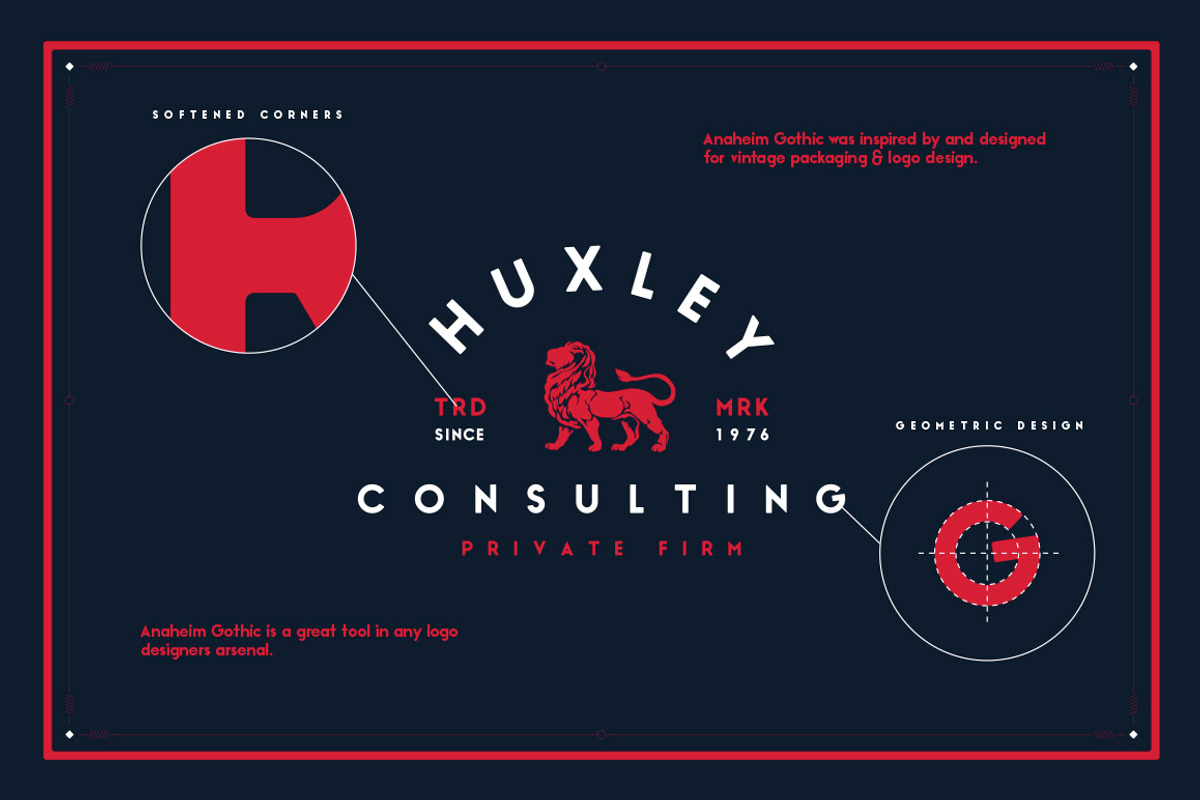 Anaheim Gothic Font, a Sans Serif Font by Vintage Type Company