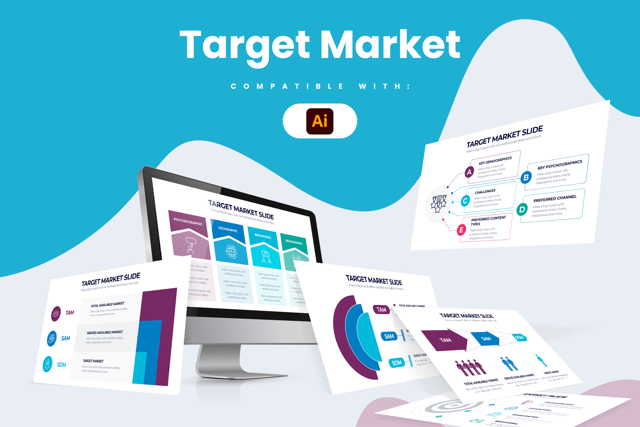 Target Market Illustrator Templates, a Presentation Template by Slidesmash