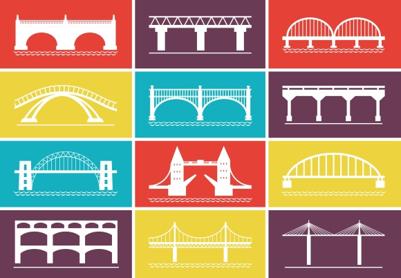 Modern Bridge Icons, an Icon by Microvector