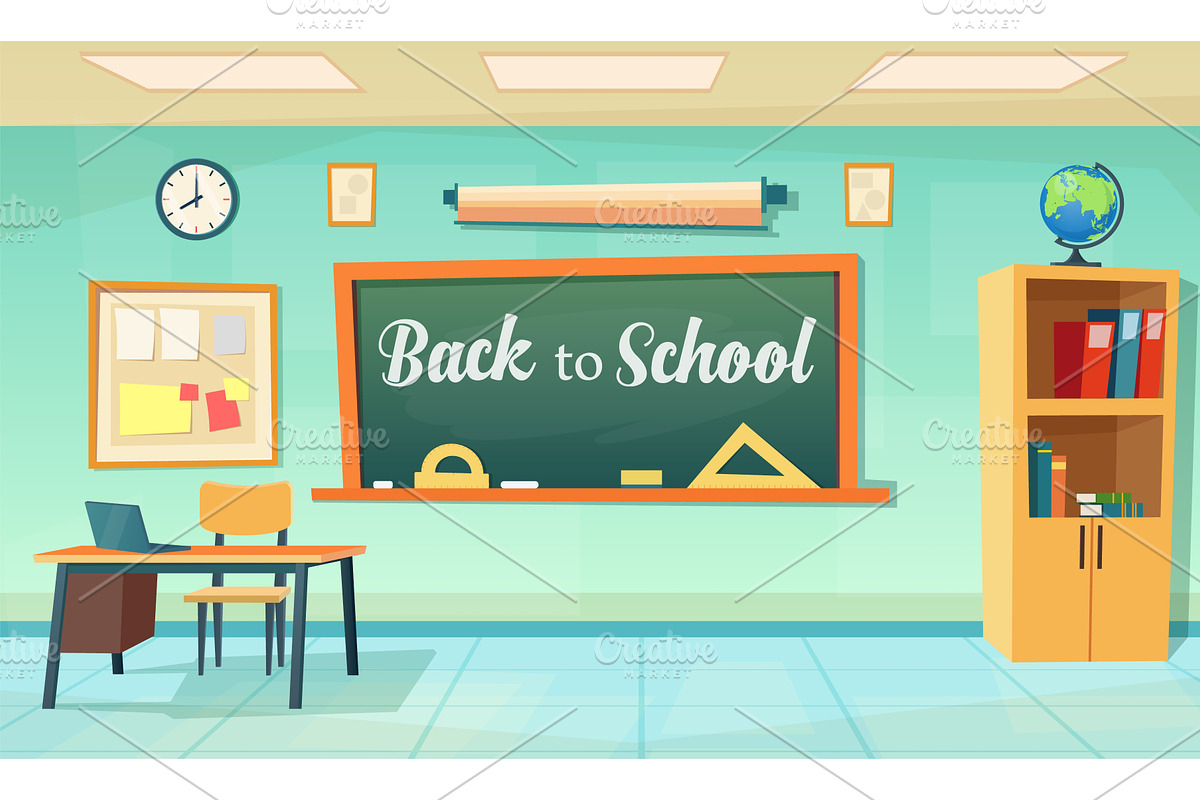Empty classroom. School Education, an Education Illustration by ...