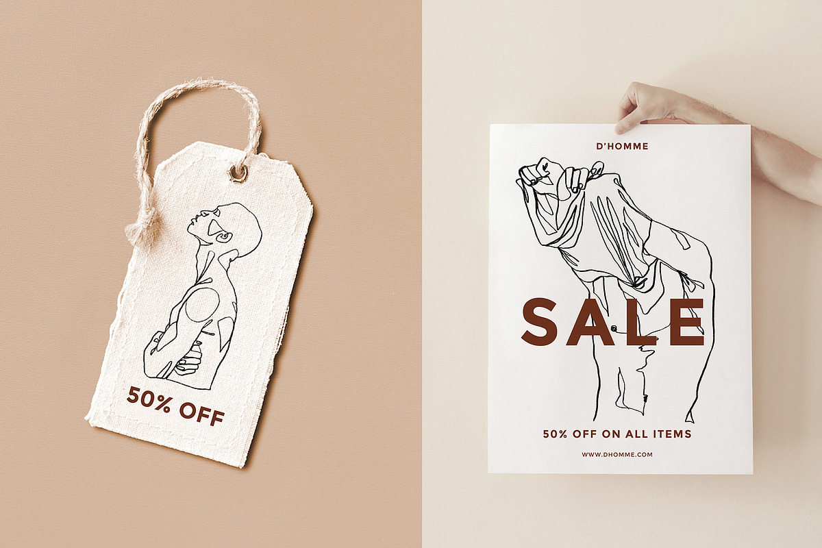 Abstract Male Figure Line Art, a Person Illustration by Rough Edges ...