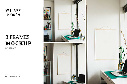 Desk / Frames Mockup | Print Templates ~ Creative Market