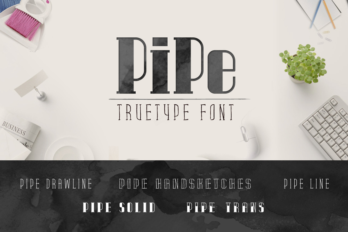 Pipe TrueType Font, a Font by alphadesign