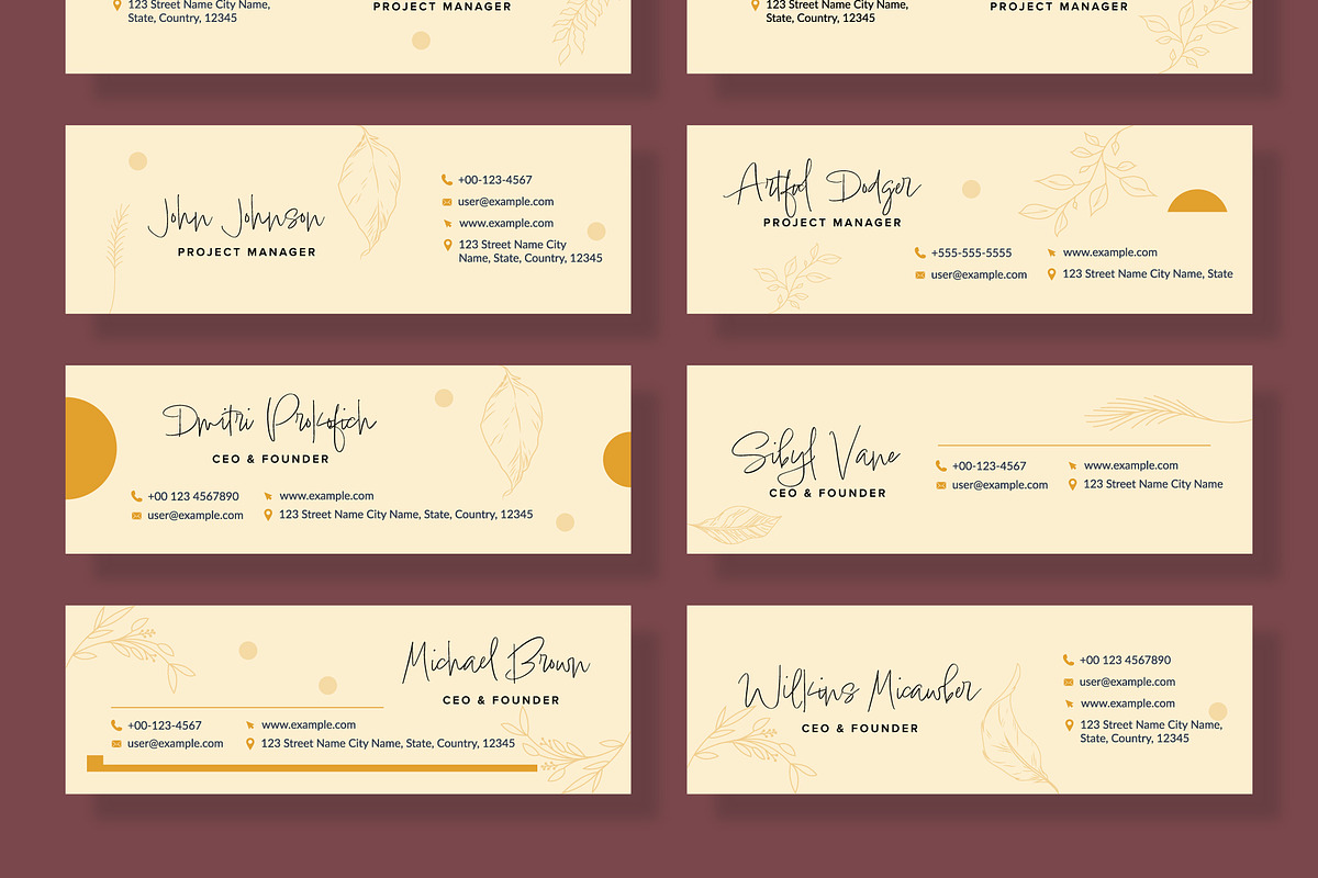 Fashion Color Email Signature Set