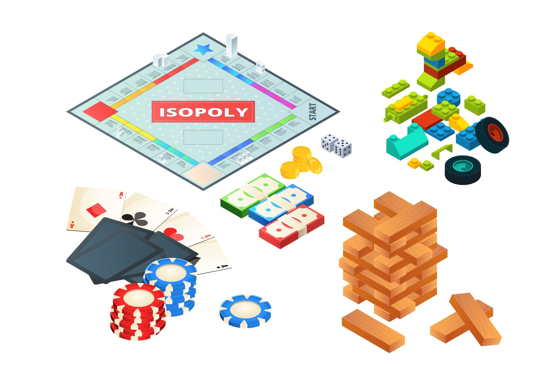 Board games and tools. Various tools | Background Graphics ~ Creative ...