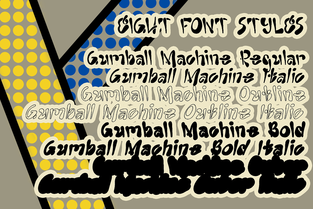 Gumball Machine Typeface, a Font by Rachel McBride Creative