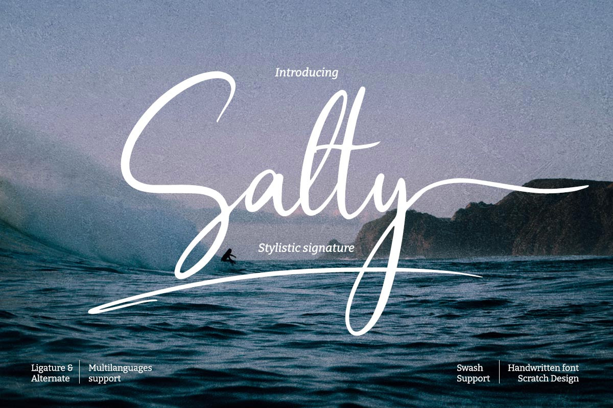 Salty modern script