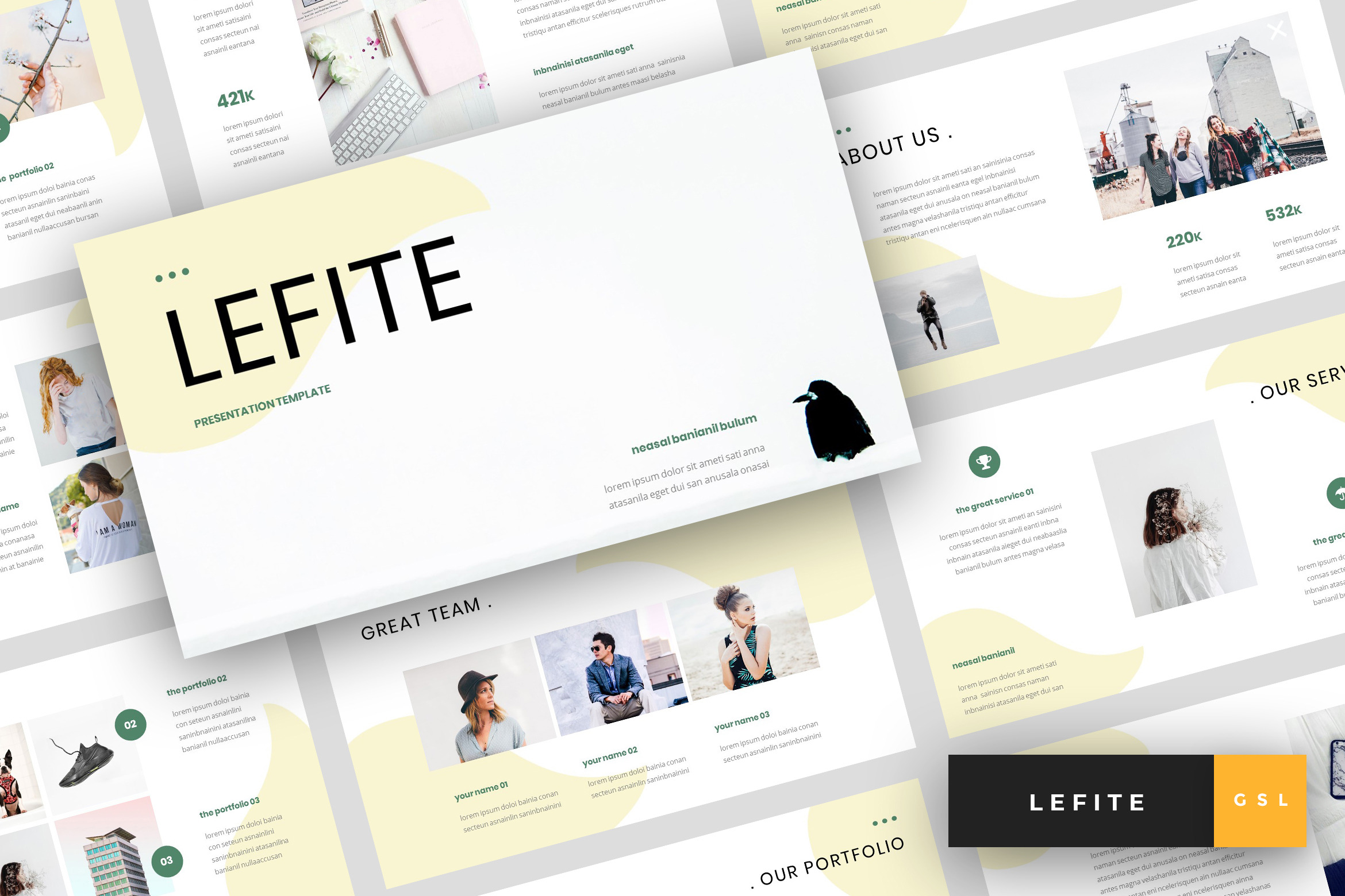 Lefite - Magazine Google Slides, a Presentation Template by StringLabs