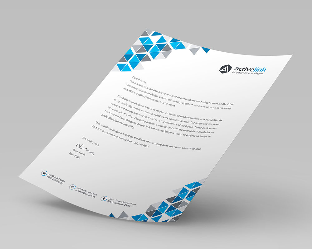 Active Link Corporate Letterhead, a Stationery Template by GenerousArt ...