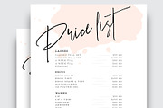 Price List Template | Marketing Templates ~ Creative Market