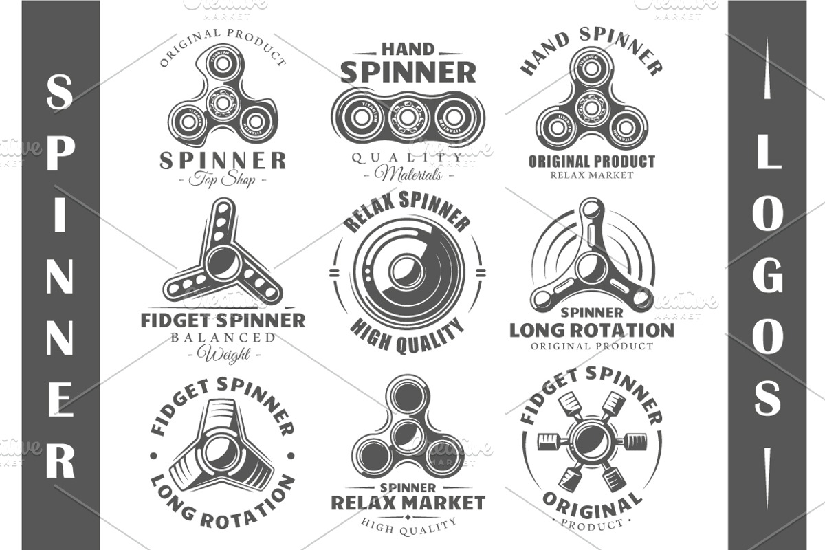 9 Spinner Logos Templates Vol.2, a Branding & Logo Template by Art Design