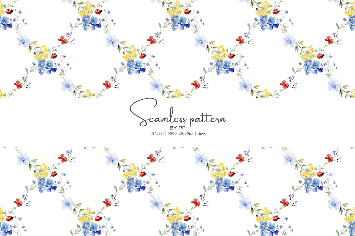 wildflower seamless patter jpeg