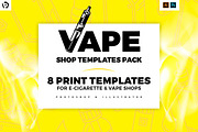 Vape Shop Templates Pack, a Flyer Template by BrandPacks | Creative Market