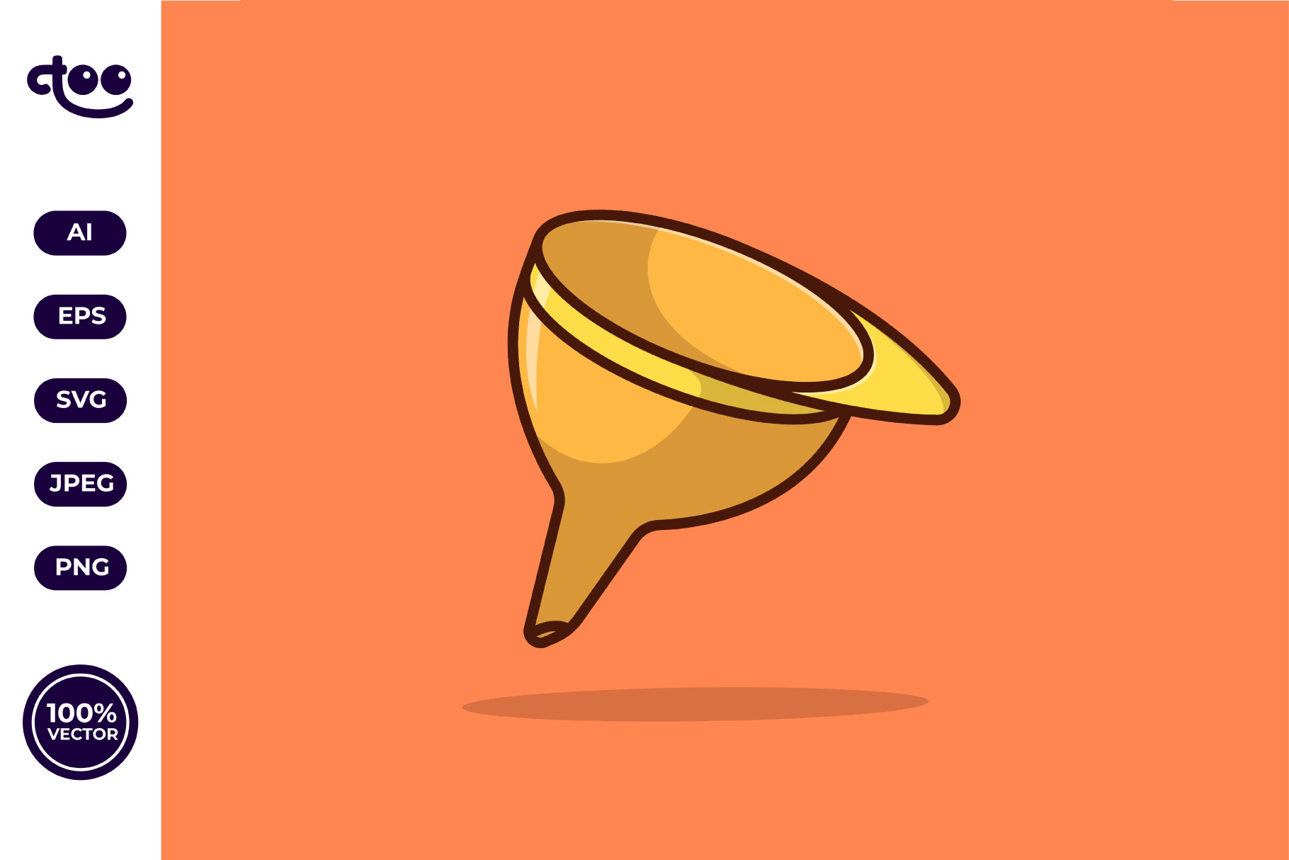 Funnel cartoon vector illustration