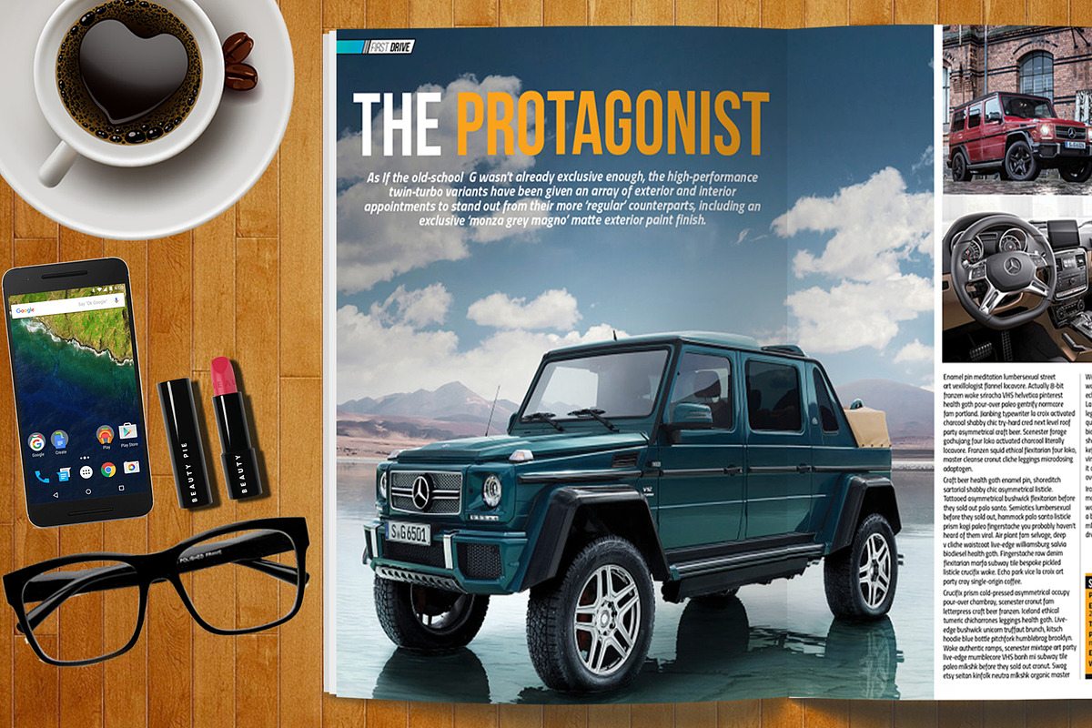 Car Magazine Template, a Magazine Template by Red Cactus Creative