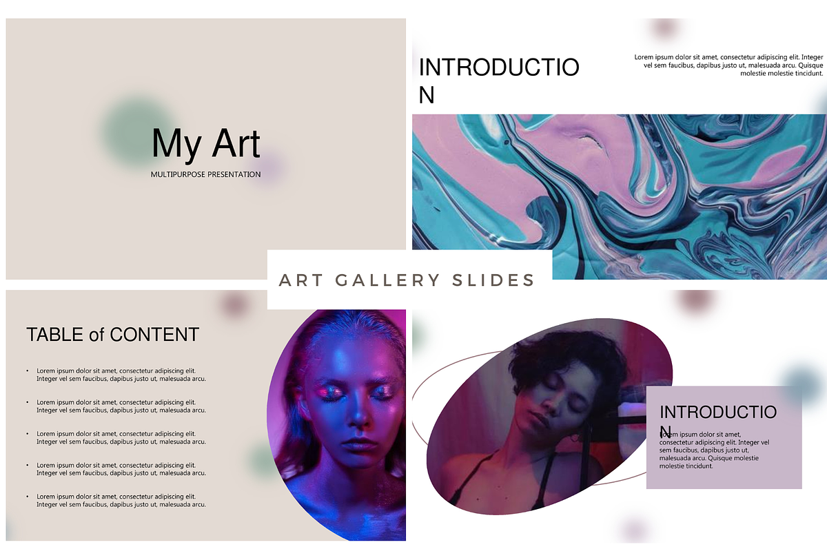 Art Gallery Powerpoint Template, a Presentation Template by PaperMoon