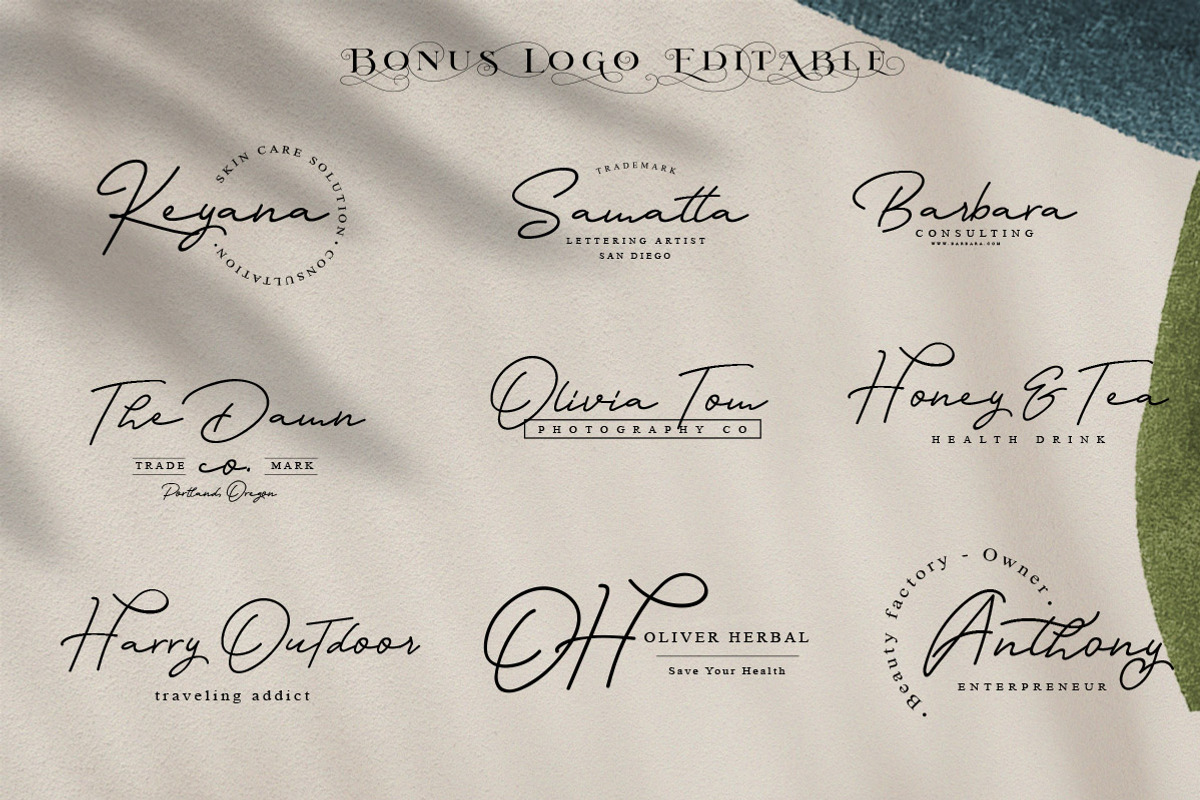 Orlando Signature + Extra Logo, a Script Font by Anxiety Studio