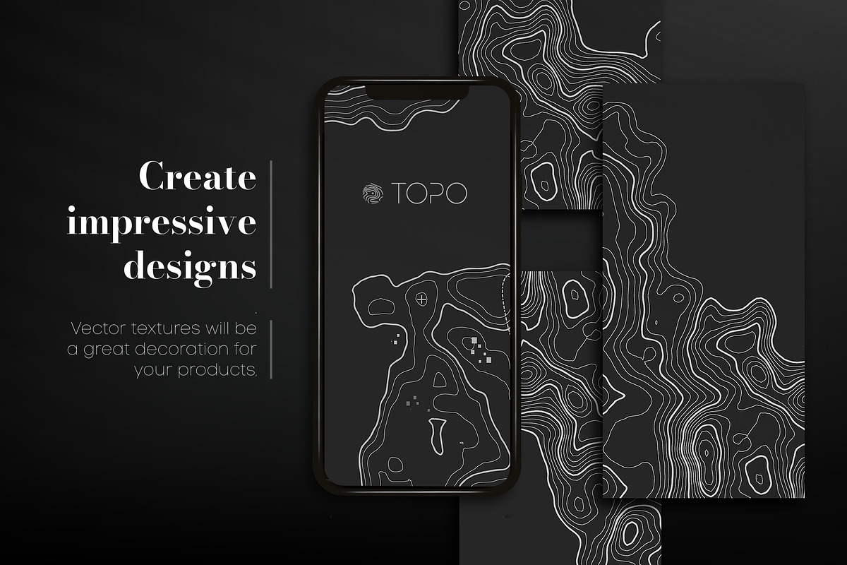 55 Topographic Maps Vector Bundle