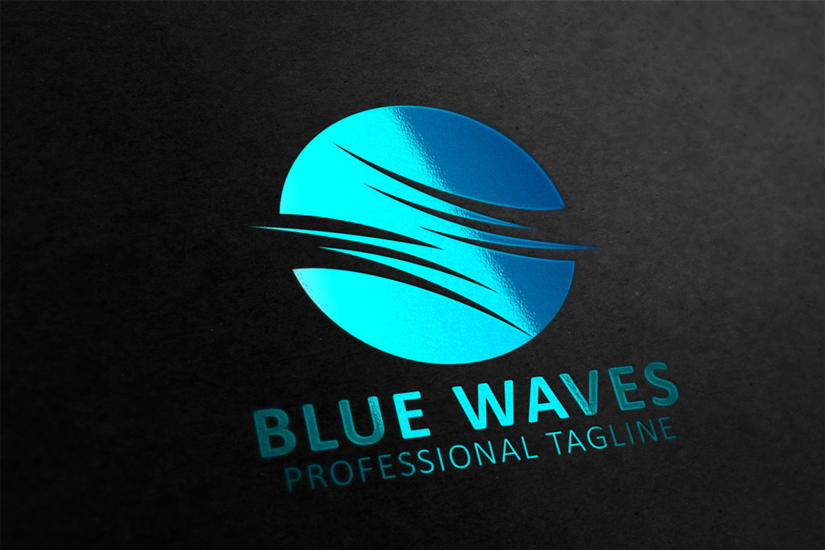 Blue Waves Logo, a Branding & Logo Template by essegraphic