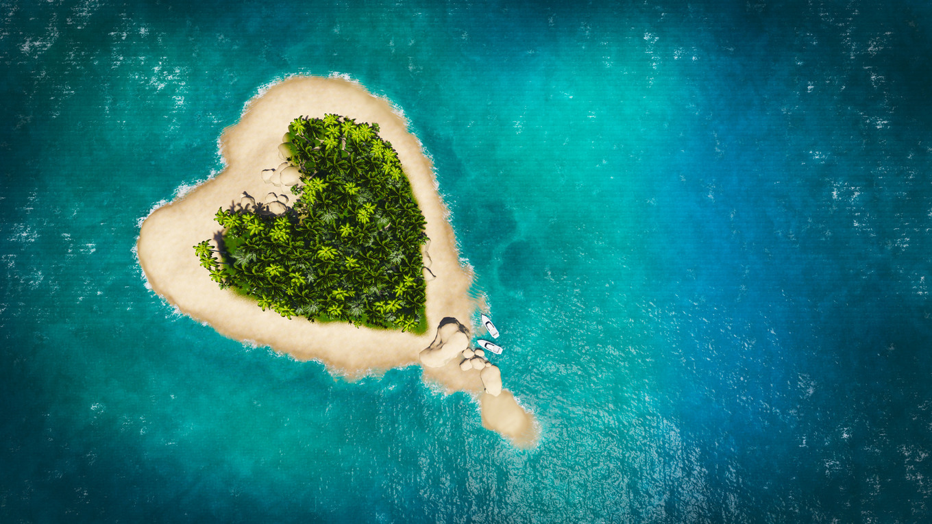Landscape of heart island featuring island, heart, and summer, a Nature ...