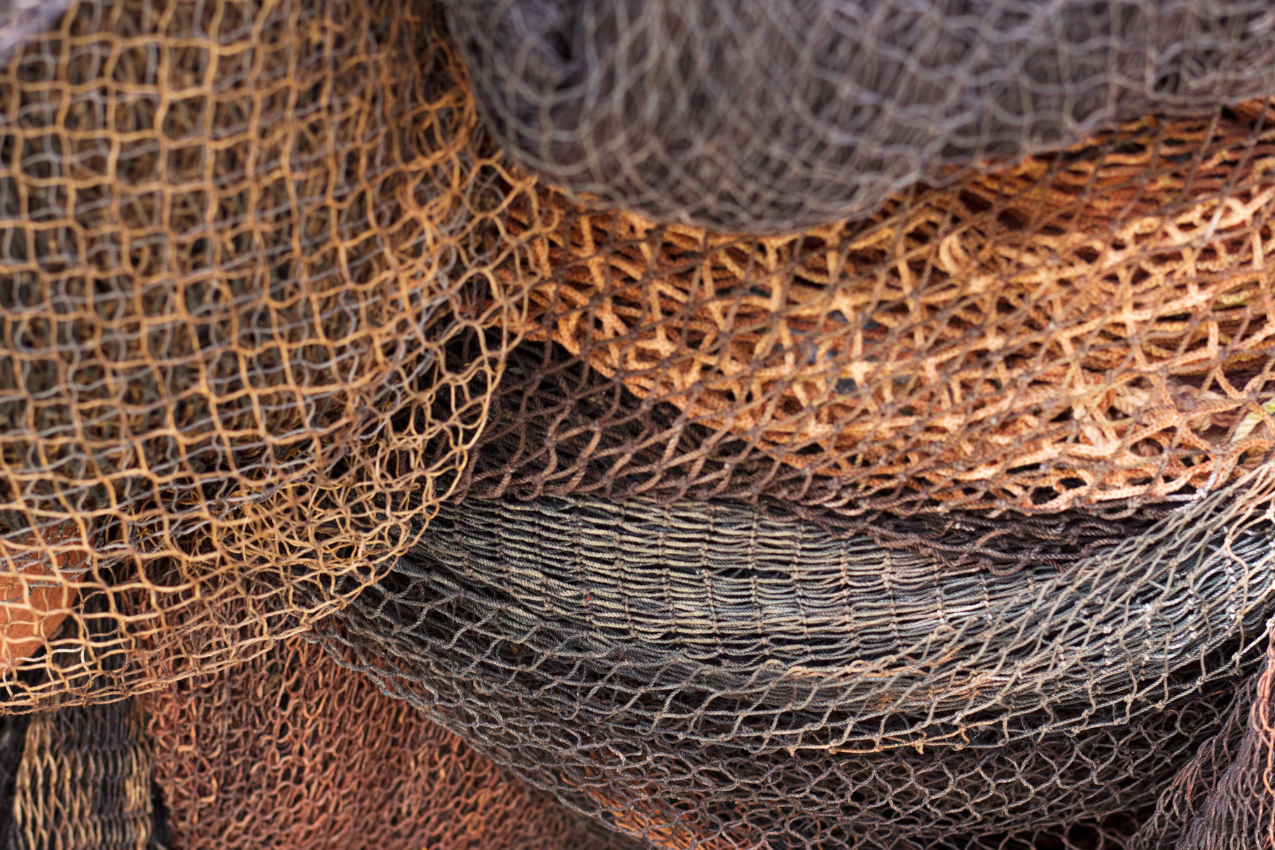 Texture fishing net. Close up, an Abstract Photo by Olha Kozachenko