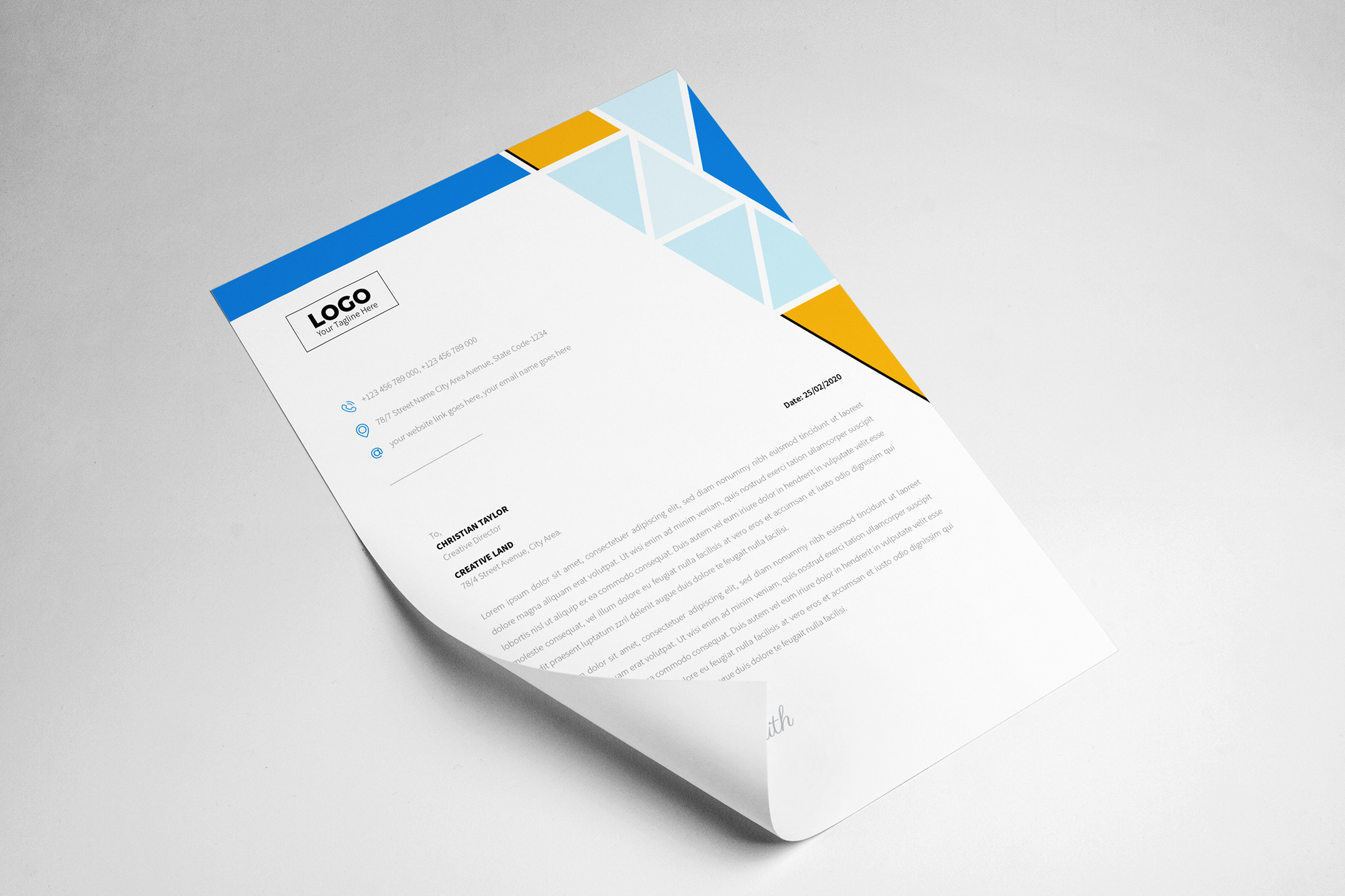 Beautiful Letterhead Template, a Stationery Template by ZAAS