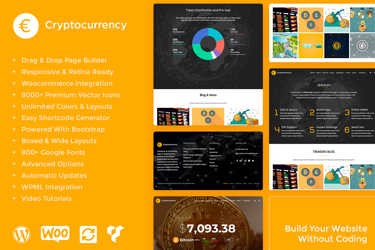 Cryptocurrency Bitcoin WordPress Theme