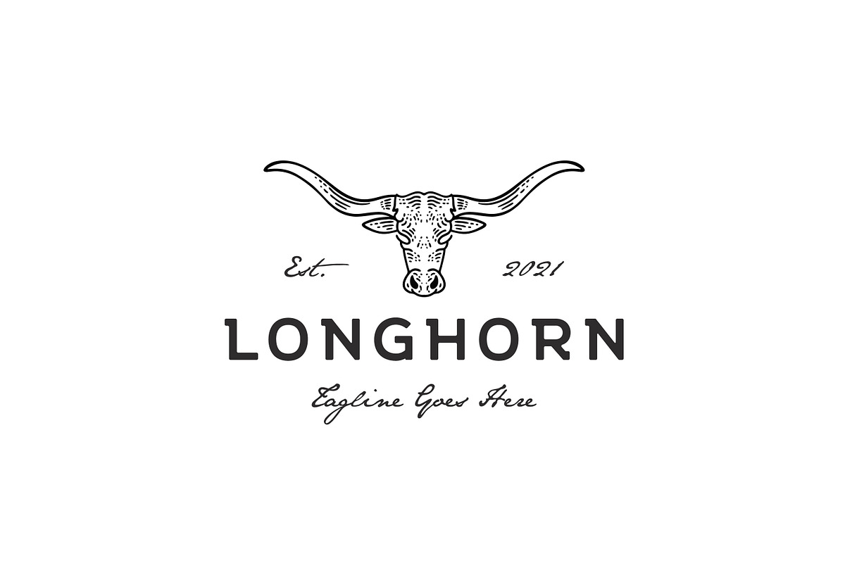 Texas Longhorn Logo Design, a Branding & Logo Template by Weasley99Store