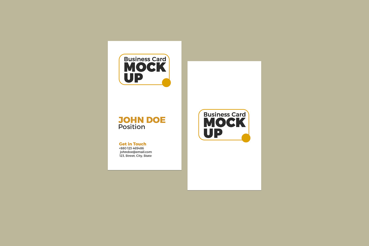 Animated Business Card Mockup - 5 PSD