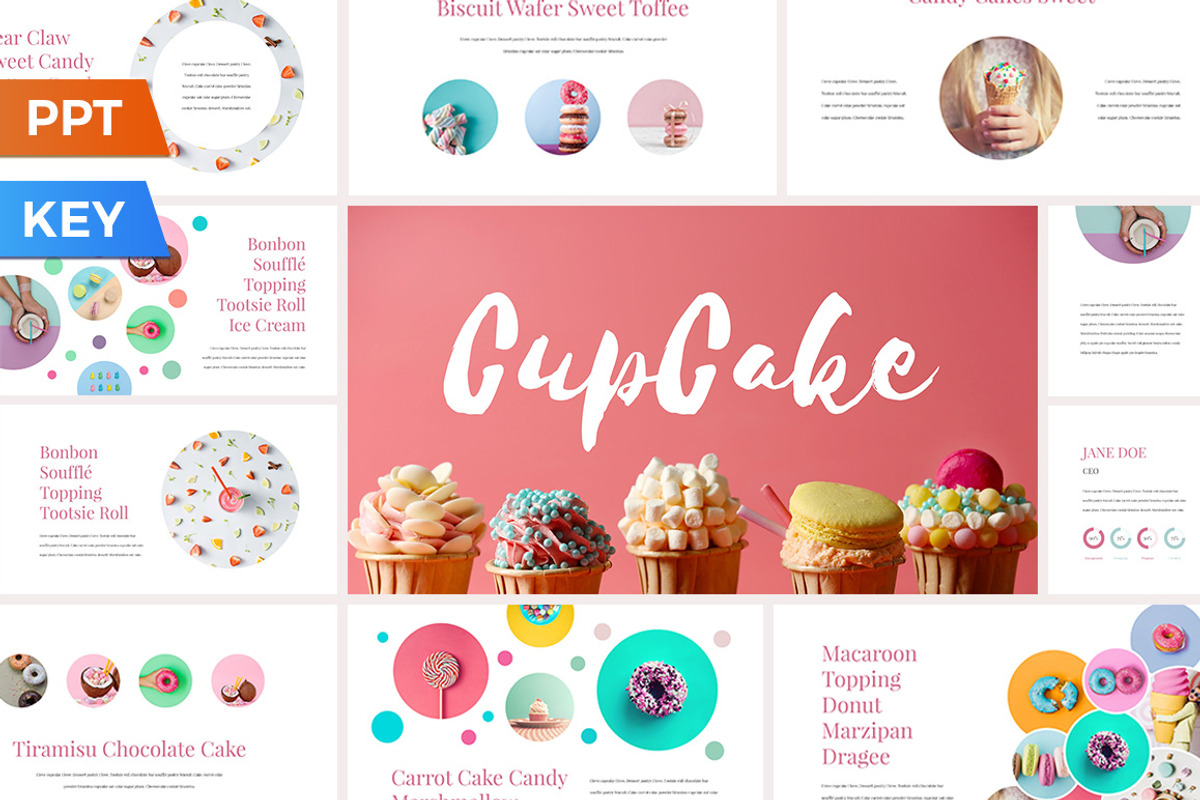 CupCake Presentation Template, a Presentation Template by SlideStation