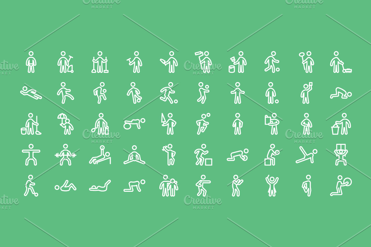 150 Pictograms in Outline, an Outline Icon by Creative Stall | Creative ...