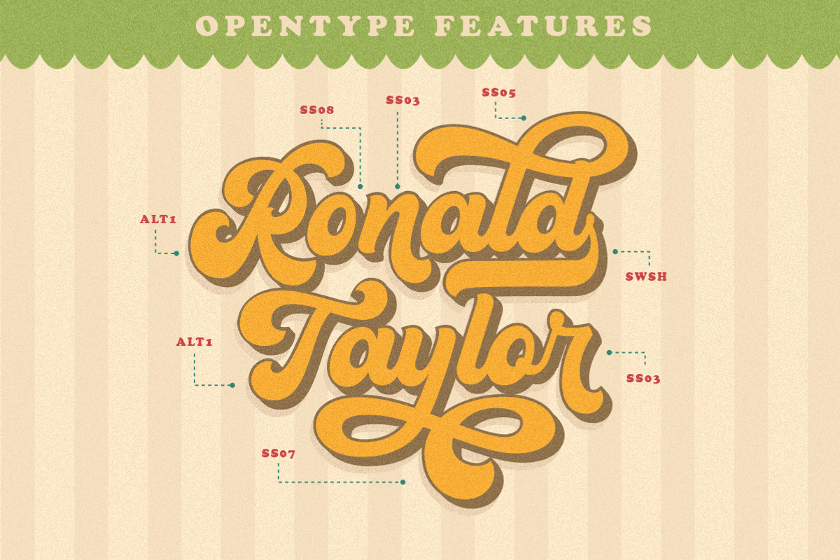 Ramdone - Retro Script, a Script Font by Letterhend Studio