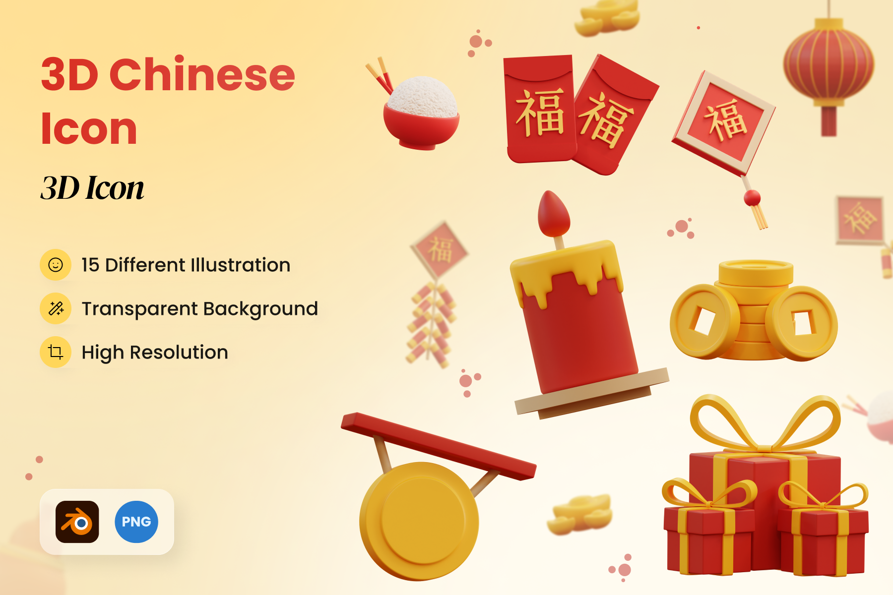 3D Chinese Icon, an Object 3D Model by SLAB! Design