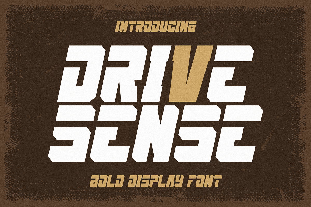Drive Sense - Bold Display Font, a Symbol Font by figuree studio